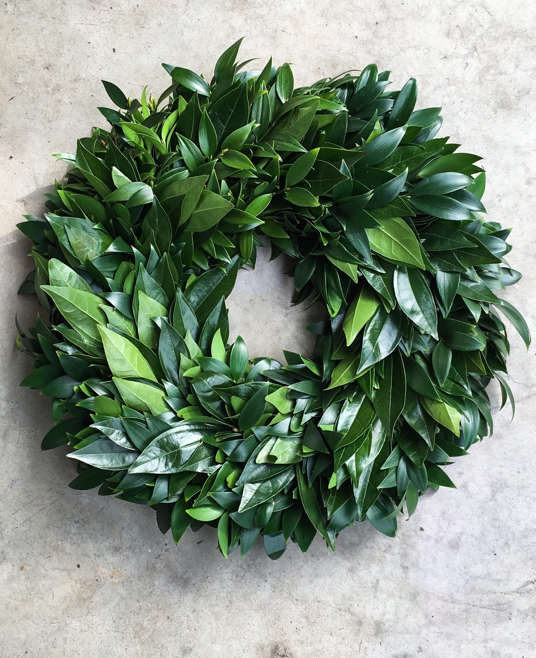 Fresh Spring Wreath | | Nagi and Cocculus Wreath – Gracious Garlands